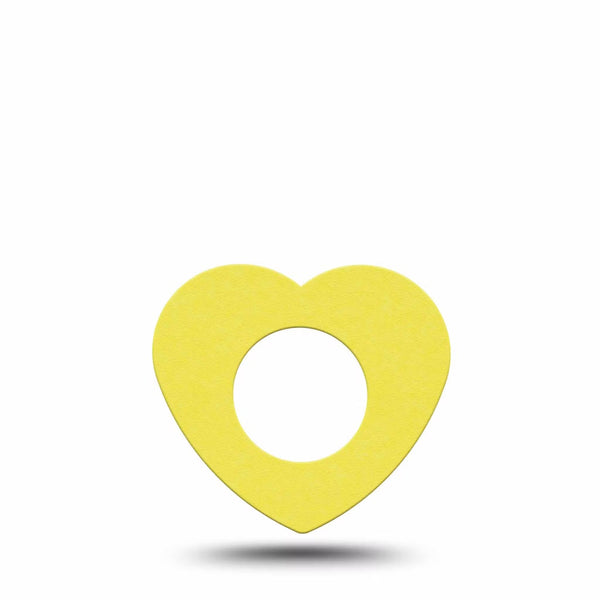 ExpressionMed Butter Yellow Heart Shaped Adhesive Patch Freestyle Libr - Diabeticsupply.co.uk
