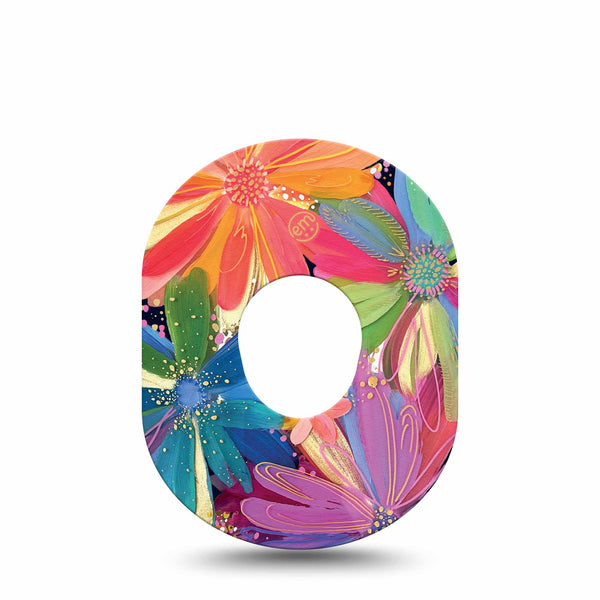 ExpressionMed Flower Song Adhesive Patch Dexcom G7/Dexcom ONE+ - Diabeticsupply.co.uk