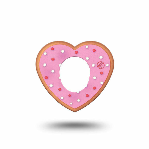 ExpressionMed Kiss Me Cookie Heart Shaped Adhesive Patch Dexcom G7/Dex - Diabeticsupply.co.uk
