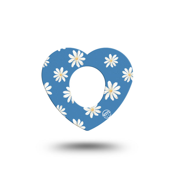ExpressionMed Painted Daisies Dexcom G7 Heart Adhesive Patch - Diabeticsupply.co.uk