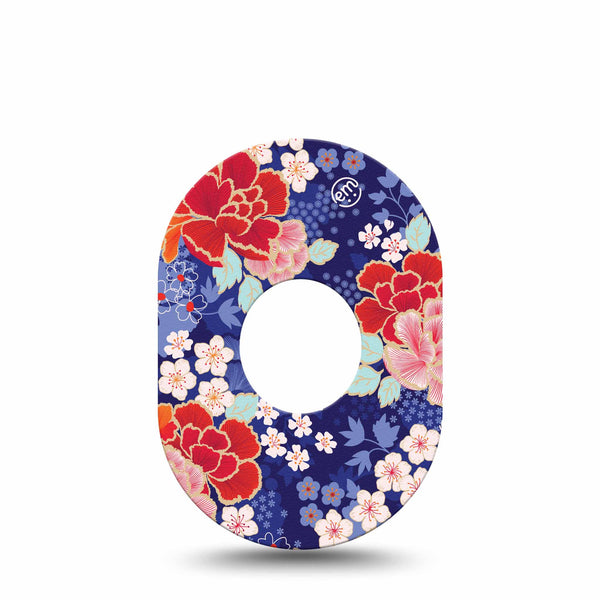 ExpressionMed Chinoise Flower Adhesive Patch Dexcom G7/Dexcom ONE+ - Diabeticsupply.co.uk
