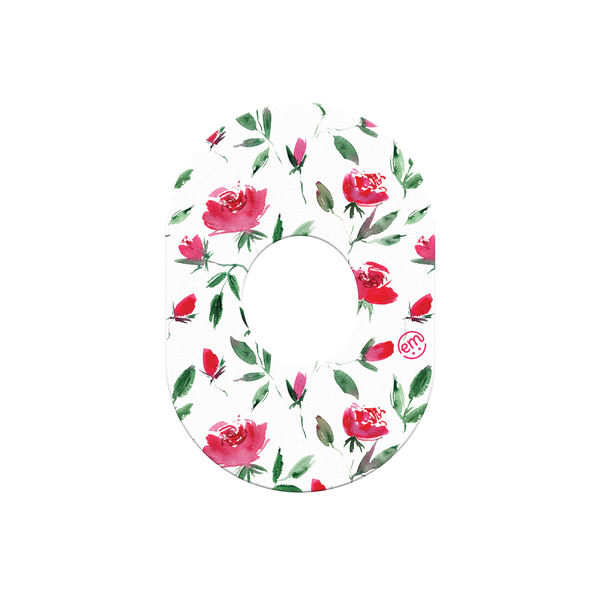 ExpressionMed Rose Garden Adhesive Patch Dexcom G7/Dexcom ONE+ - Diabeticsupply.co.uk