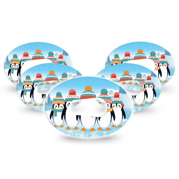 ExpressionMed Penguins in a Row Adhesive Patch Dexcom G6/One - Diabeticsupply.co.uk