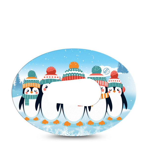 ExpressionMed Penguins in a Row Adhesive Patch Dexcom G6/One - Diabeticsupply.co.uk