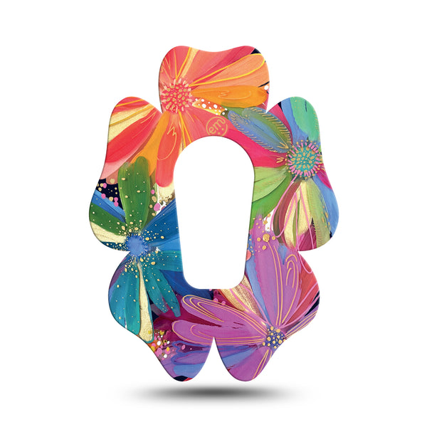 ExpressionMed G6/One Flower Song Flower Adhesive Patch Dexcom - Diabeticsupply.co.uk