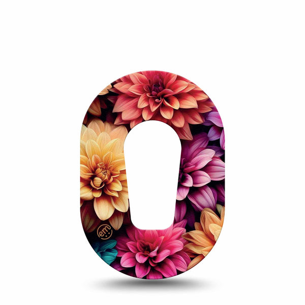 ExpressionMed Mini Dahlia Bouquet Adhesive Patch Dexcom G6/One - Diabeticsupply.co.uk