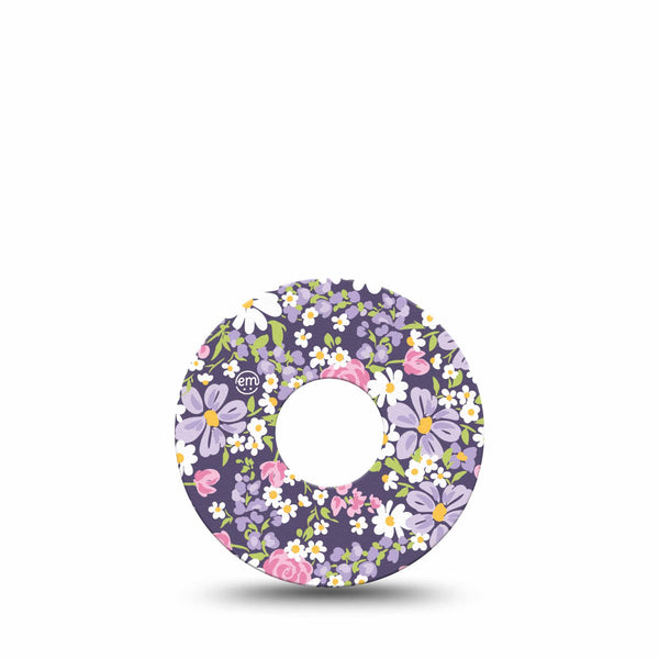ExpressionMed Purple and Pink Flowers Adhesive Patch Freestyle Libre 3 - Diabeticsupply.co.uk