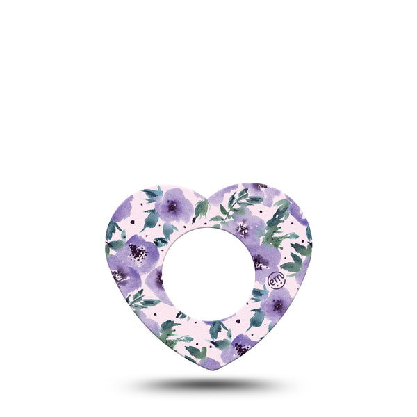 ExpressionMed Flowering Amethyst Heart Shaped Adhesive Patch Freestyle - Diabeticsupply.co.uk