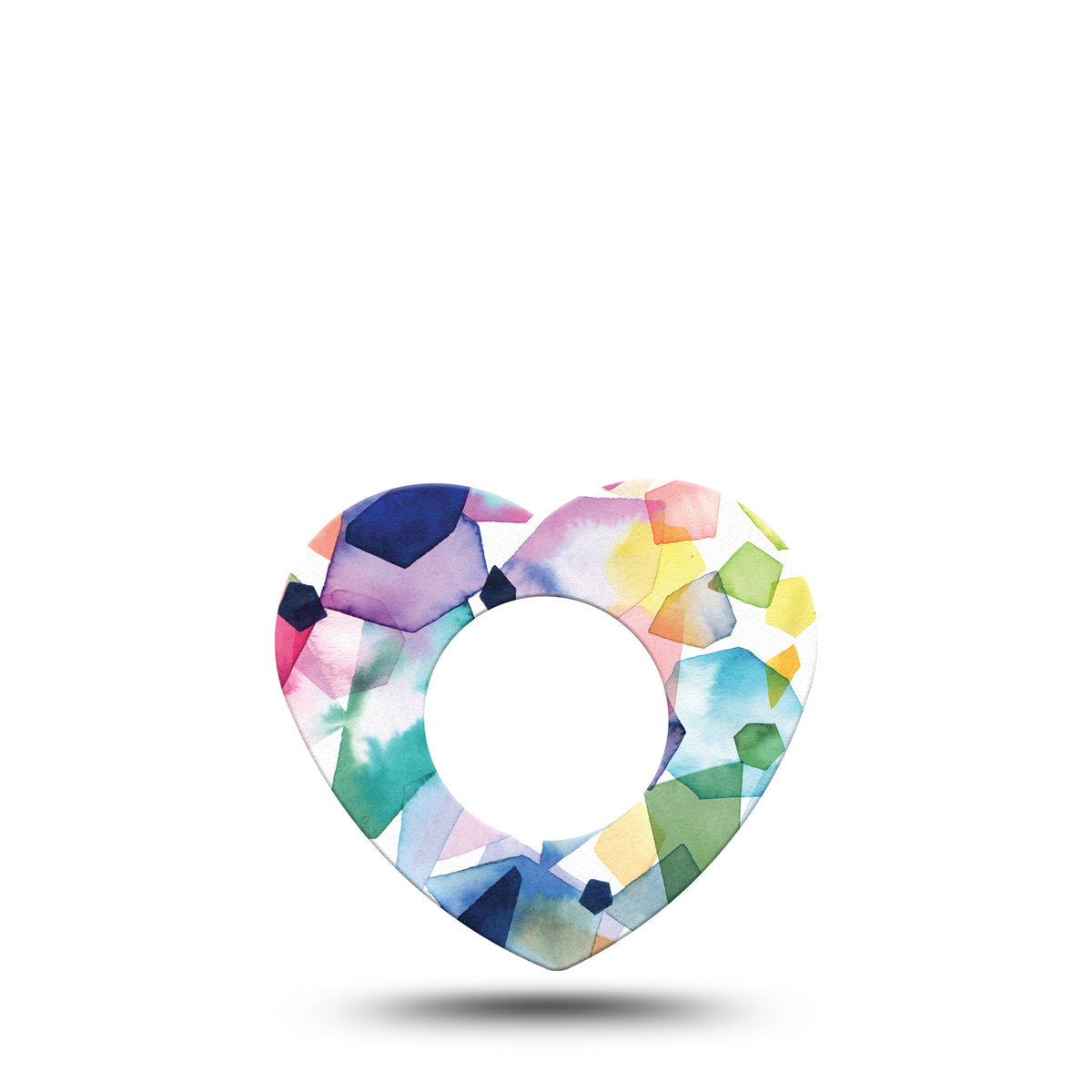 ExpressionMed Kaleidoscope Heart Shaped Adhesive Patch Freestyle Libre 2 - Diabeticsupply.co.uk