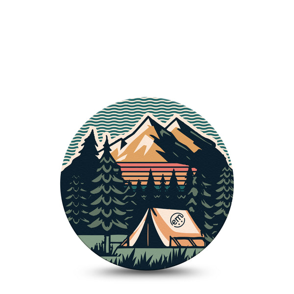 ExpressionMed OverPatch Retro Camping Adhesive Patch Freestyle Libre 2 - Diabeticsupply.co.uk