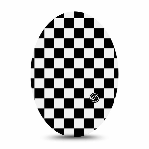 ExpressionMed Checkered Adhesive Patch Oval - Diabeticsupply.co.uk