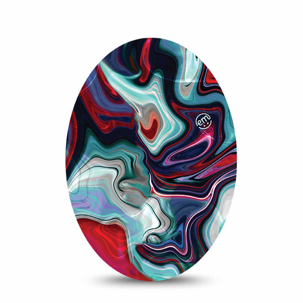 ExpressionMed Moody Marble Adhesive Patch Oval - Diabeticsupply.co.uk