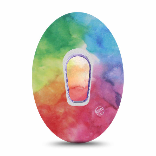 ExpressionMed Dexcom G6/One Transmitter Sticker (Rainbow Clouds) - Diabeticsupply.co.uk