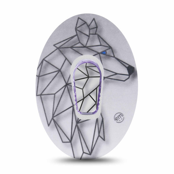 ExpressionMed Dexcom G6/One Transmitter Sticker (Iron Wolf) - Diabeticsupply.co.uk