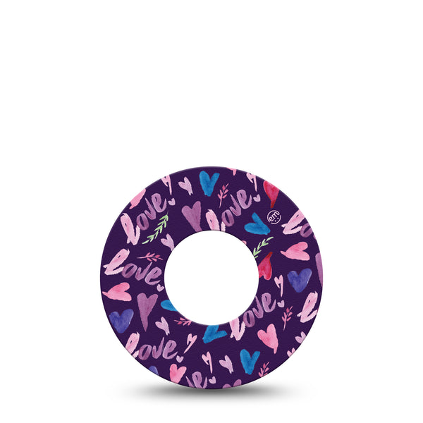 ExpressionMed Watercolour Love Adhesive Patch Freestyle Libre 2 - Diabeticsupply.co.uk