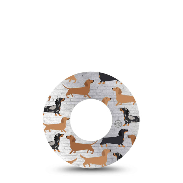 ExpressionMed Dancing Dachshunds Adhesive Patch Freestyle Libre 2 - Diabeticsupply.co.uk