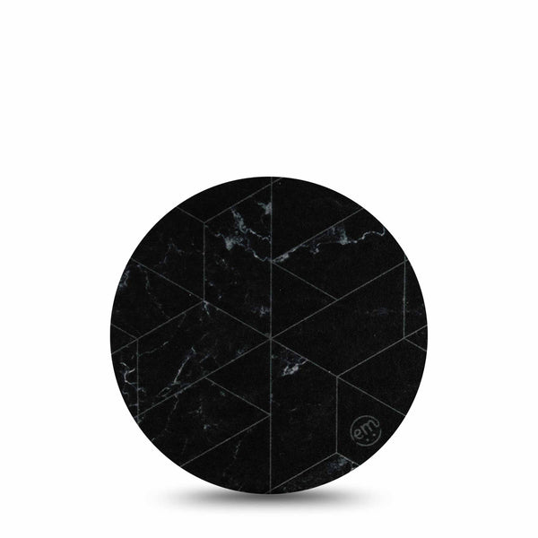 ExpressionMed OverPatch Black Marble Adhesive Patch Freestyle Libre 2 - Diabeticsupply.co.uk