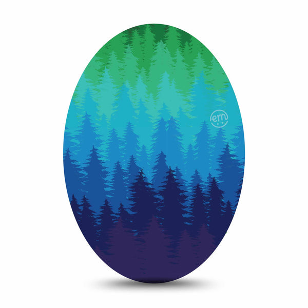 ExpressionMed Pine Trees Adhesive Patch Oval - Diabeticsupply.co.uk