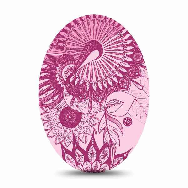 ExpressionMed Magenta Dani Adhesive Patch Oval - Diabeticsupply.co.uk