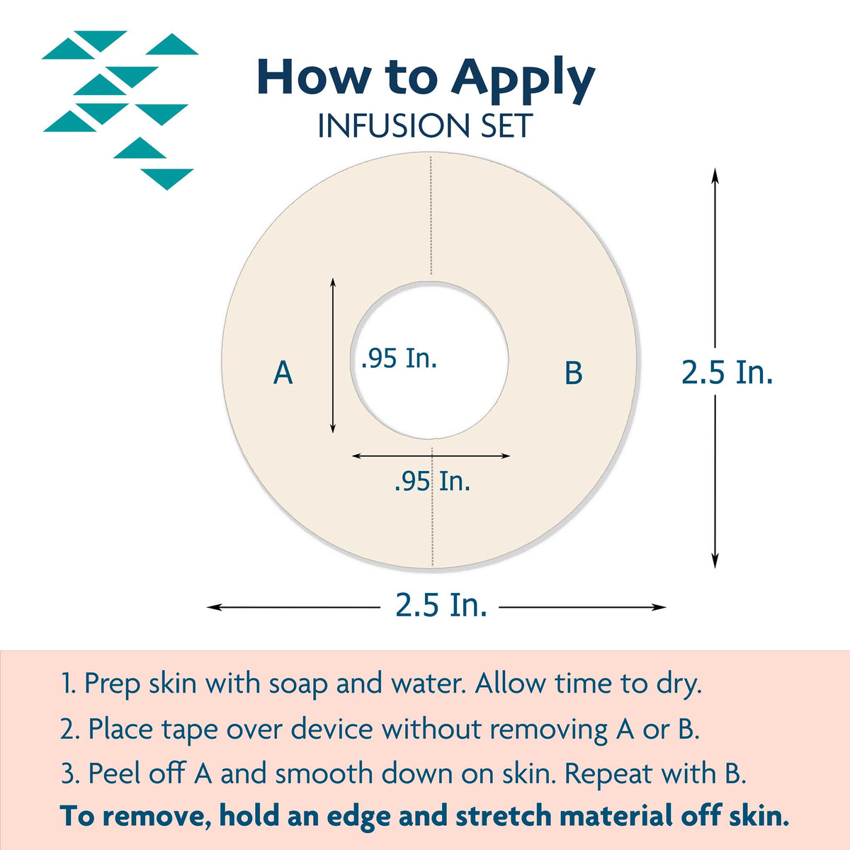 ExpressionMed Black Lace Adhesive Patch Infusion Set - Diabeticsupply.co.uk