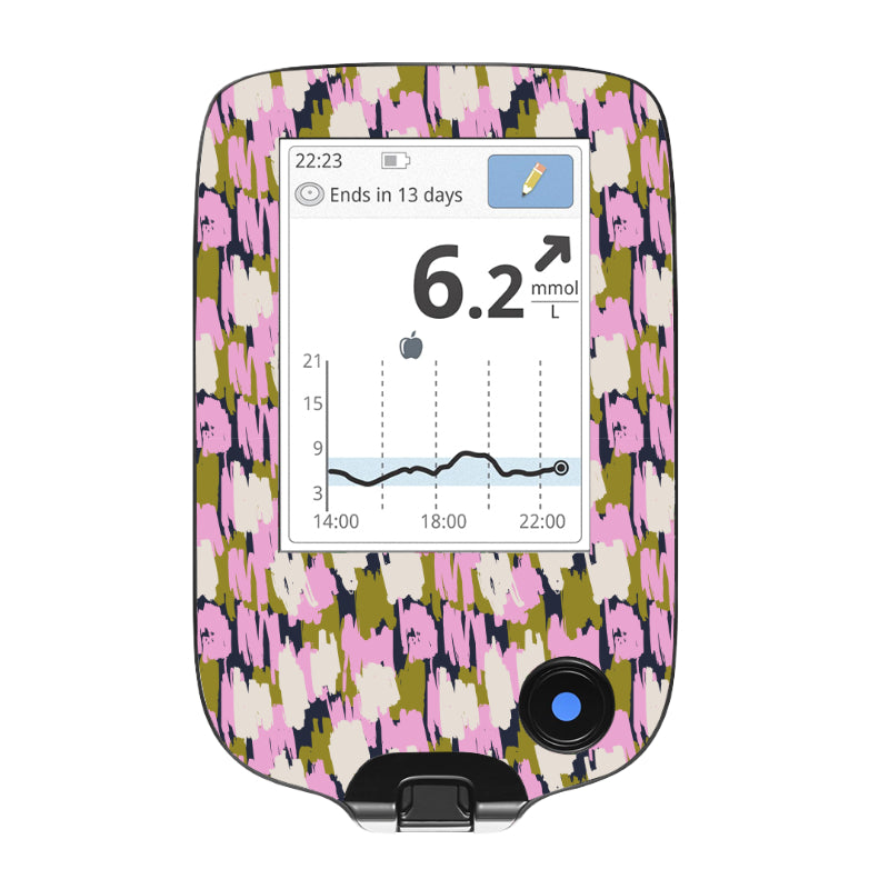 Freestyle Libre 2 Reader Sticker (Colourful Chaos) - Diabeticsupply.co.uk