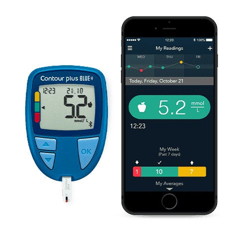Contour® Plus Blue Blood Glucose Meter Kit - Diabeticsupply.co.uk