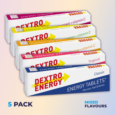 Dextro Energy Tablets - Mixed Flavours 5 Pack - Diabeticsupply.co.uk