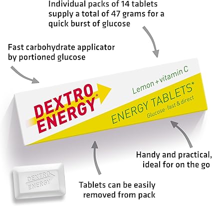 Dextro Energy Tablets - Lemon (single pack) - Diabeticsupply.co.uk