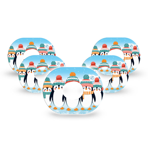 ExpressionMed Penguins in a Row Adhesive Patch Dexcom G7/Dexcom ONE+ - Diabeticsupply.co.uk