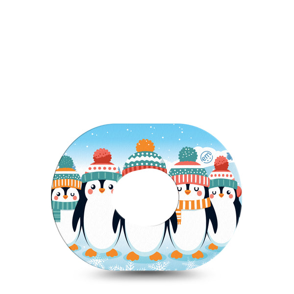 ExpressionMed Penguins in a Row Adhesive Patch Dexcom G7/Dexcom ONE+ - Diabeticsupply.co.uk