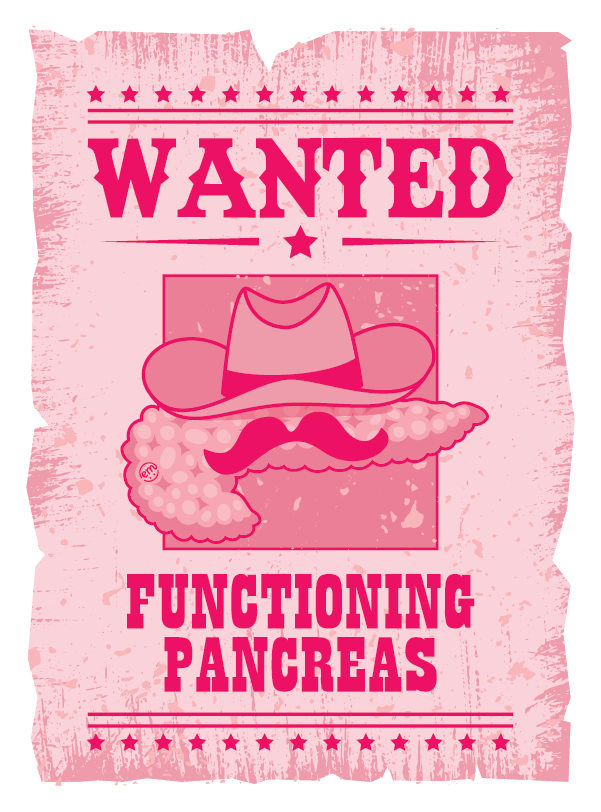 ExpressionMed Wanted Poster in Pink Decal Sticker - Diabeticsupply.co.uk