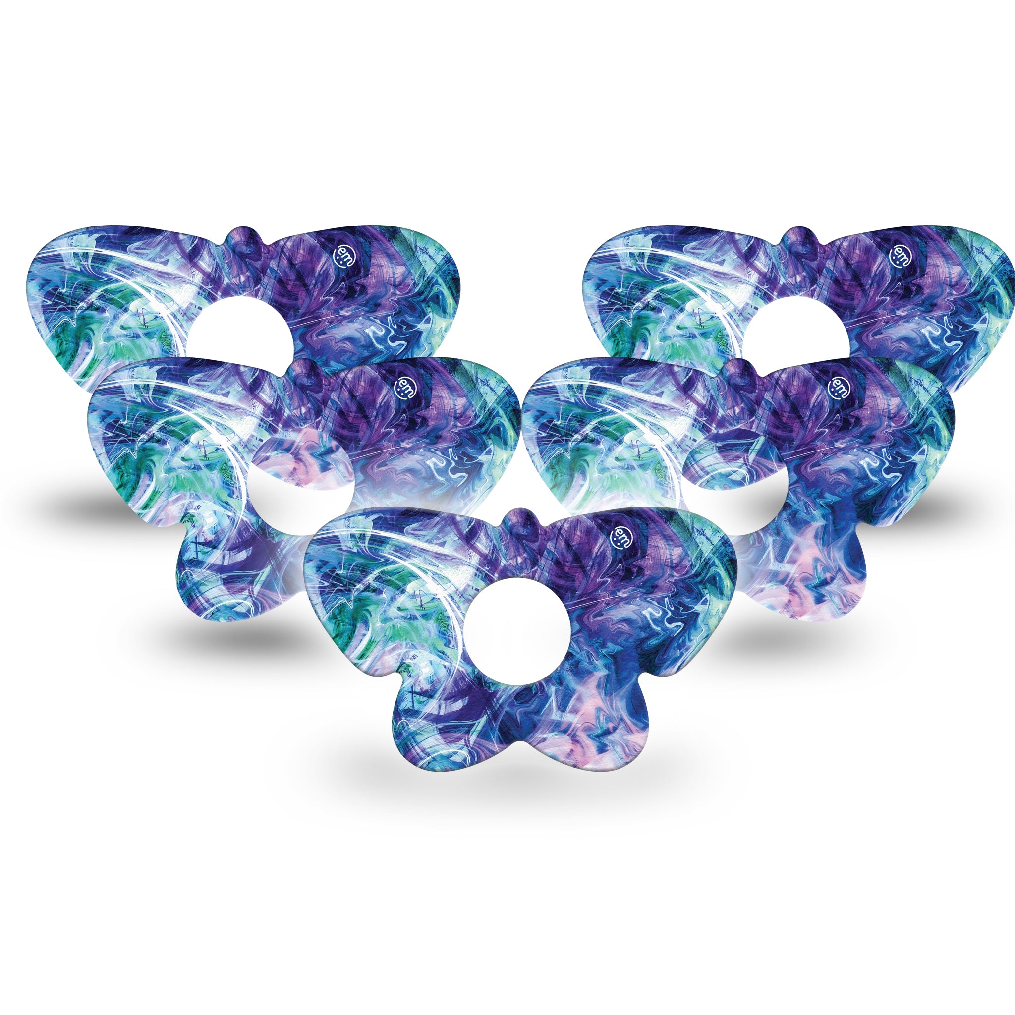 ExpressionMed Deep Purple Swirl Butterfly Adhesive Patch Infusion Set - Diabeticsupply.co.uk