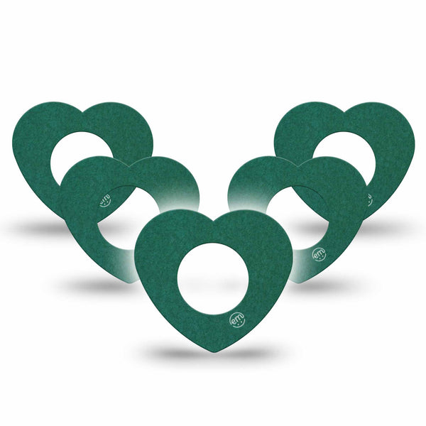 ExpressionMed Forest Green Heart Shaped Adhesive Patch Freestyle Libre ...