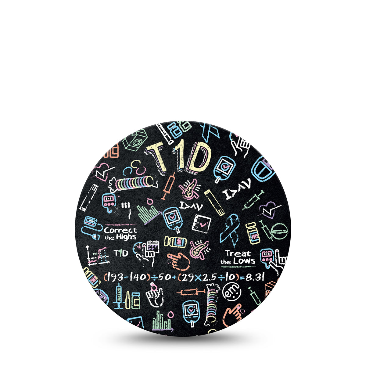 ExpressionMed OverPatch T1D Life Adhesive Patch Freestyle Libre 2 or 3 ...