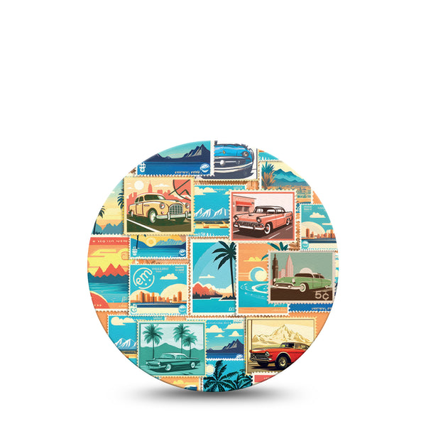 ExpressionMed OverPatch Vintage Cars Adhesive Patch Freestyle Libre 2 - Diabeticsupply.co.uk