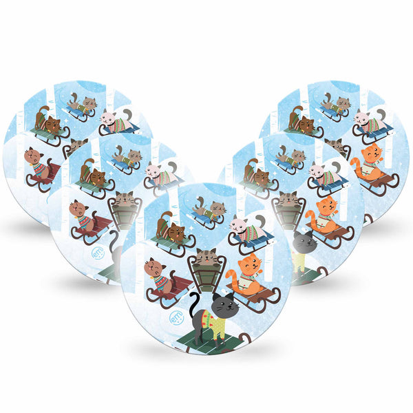 ExpressionMed OverPatch Sledding Cats Adhesive Patch Freestyle Libre 2 ...