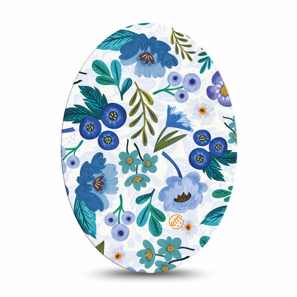 ExpressionMed Blue Anemone Adhesive Patch Oval - Diabeticsupply.co.uk