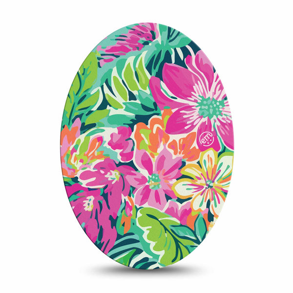 ExpressionMed Tropic Burst Adhesive Patch Oval - Diabeticsupply.co.uk