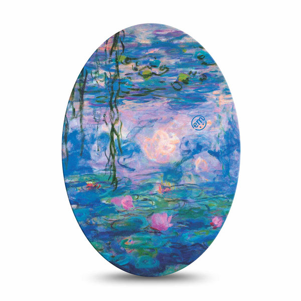 ExpressionMed Monet Water Lilies Adhesive Patch Oval - Diabeticsupply.co.uk