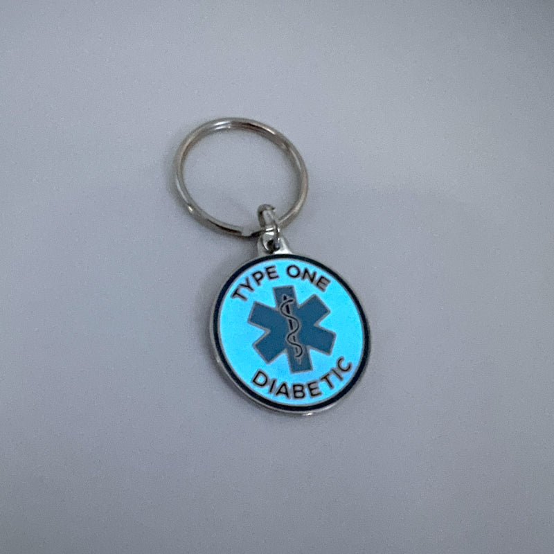 ETC (Type One Diabetic) Blue Medical Alert Keyring - Diabeticsupply.co.uk