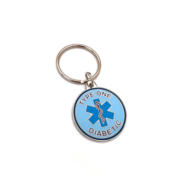 ETC (Type One Diabetic) Blue Medical Alert Keyring - Diabeticsupply.co.uk