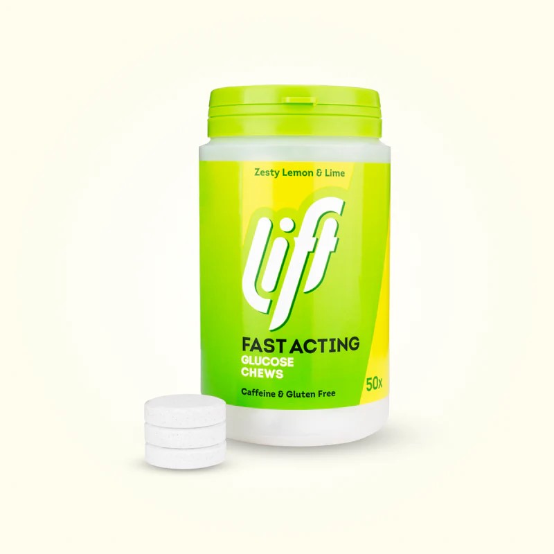 Lift Zesty Lemon & Lime GlucoTabs (Pack of 50) - Diabeticsupply.co.uk