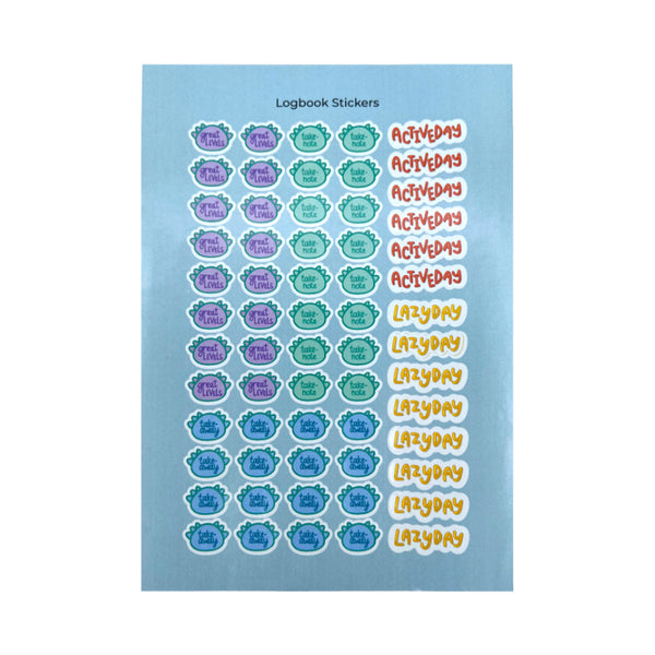 Betes the Axolotl - Logbook Stickers - Diabeticsupply.co.uk