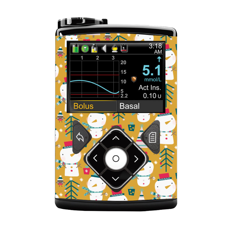 Medtronic 640/670/780G Pump Sticker (Mr.Snowman) - Diabeticsupply.co.uk