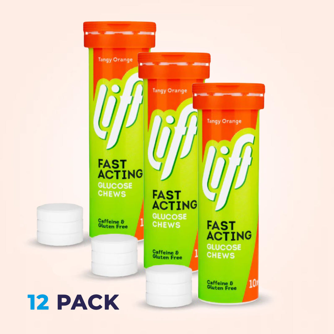 Box of 12 Tubes Lift Tangy Orange GlucoTabs (120 tablets ...