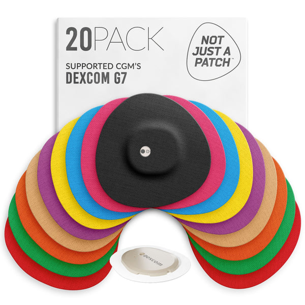 Not Just a Patch - Dexcom G7/Dexcom ONE+ - 20 Pack - Choose Colour ...