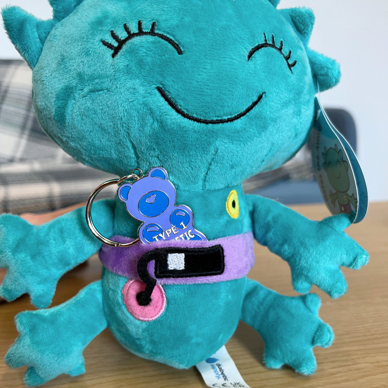 ETC (Gummy Bear - Type 1 Diabetic - PURPLE) Medical Alert Keyring ...