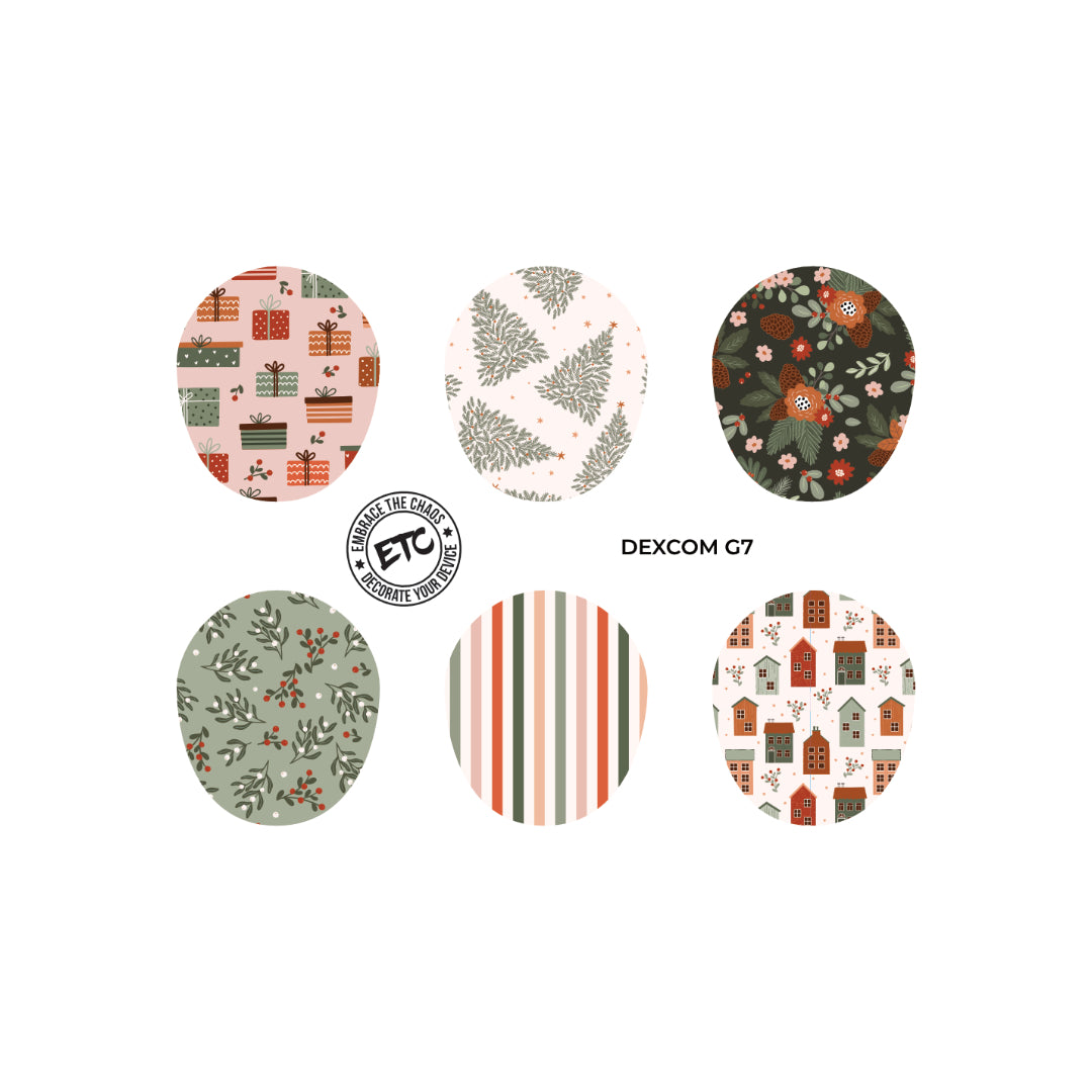 Dexcom G7/Dexcom One+ Sensor Sticker (Warm Christmas) 6 pack ...