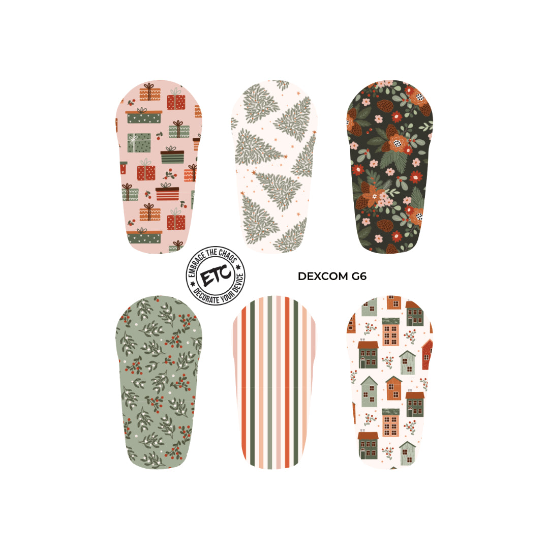 Dexcom G6/One Sensor Stickers (Warm Christmas) 6 pack - Diabeticsupply ...