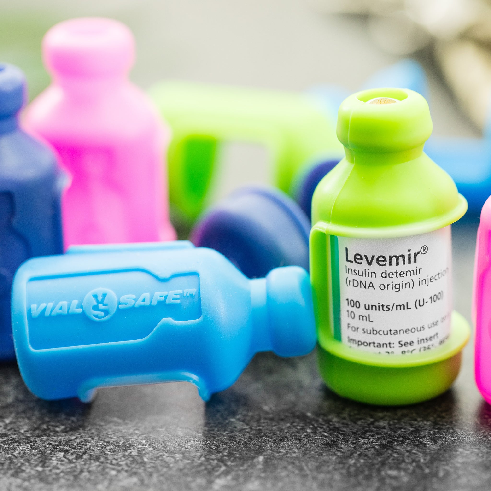 Vial Safe Impact Resistant Medication Vial Protector (Navy) - 2 Pack ...